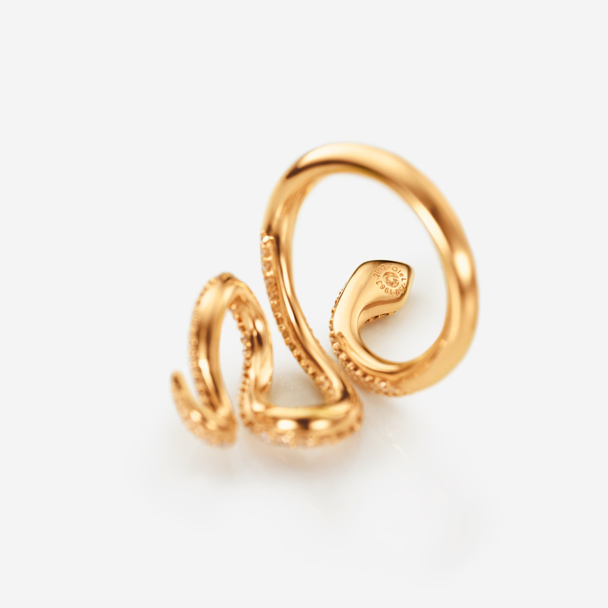 Snakes ring medium pavé | Ole Lynggaard